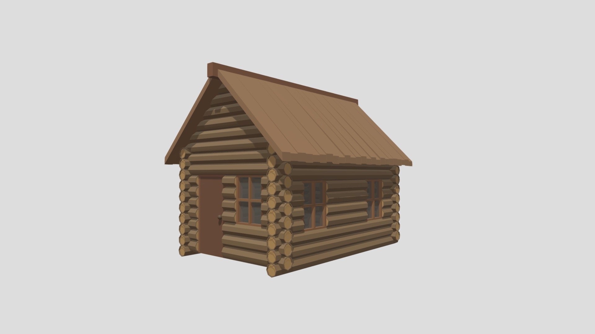 Wooden Cabin Low Poly - Buy Royalty Free 3D model by Ed+ (@EDplus ...