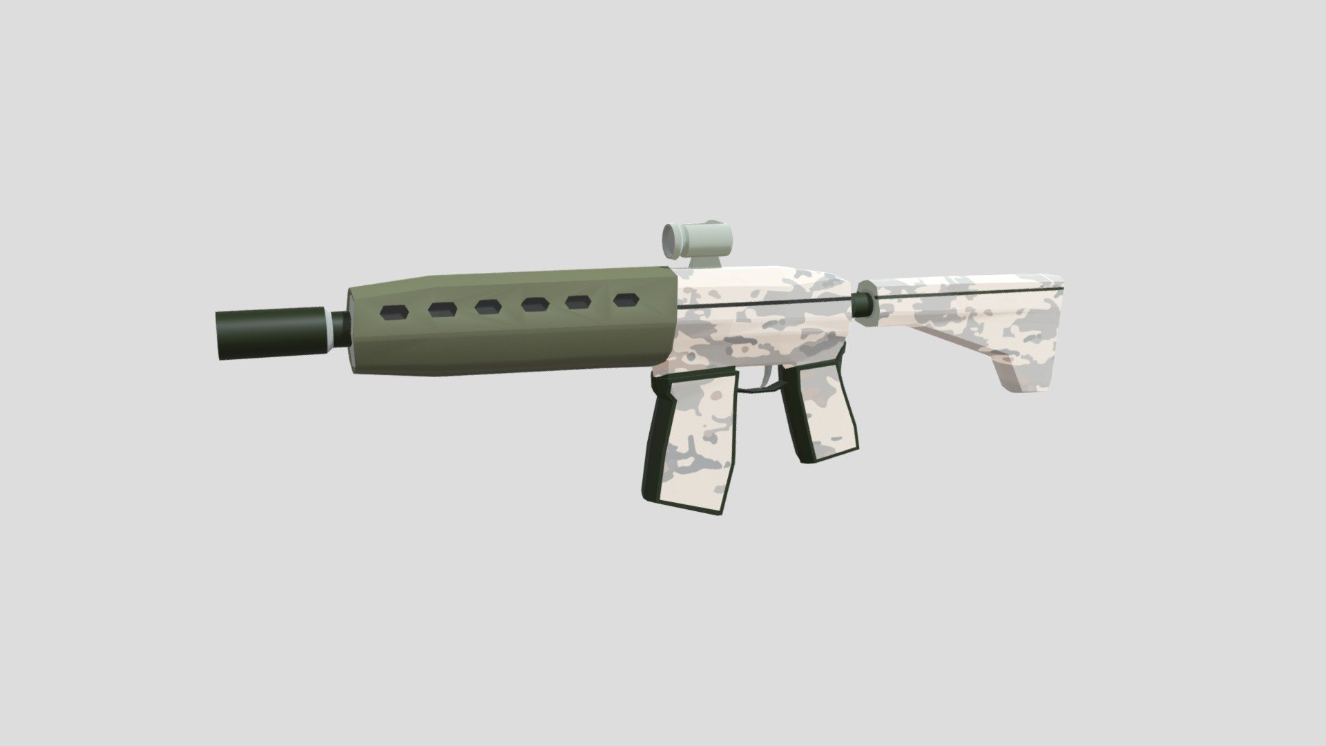 Assault rifle - low poly - 3D model by JasonPerez [513f0bb] - Sketchfab