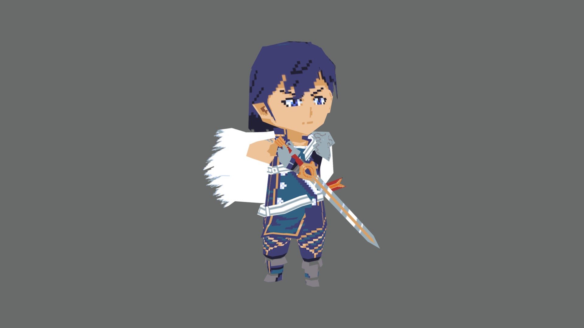 Chrom - Lowpoly Pixelart - 3D model by Lyud (@LyudS) [5141acf] - Sketchfab