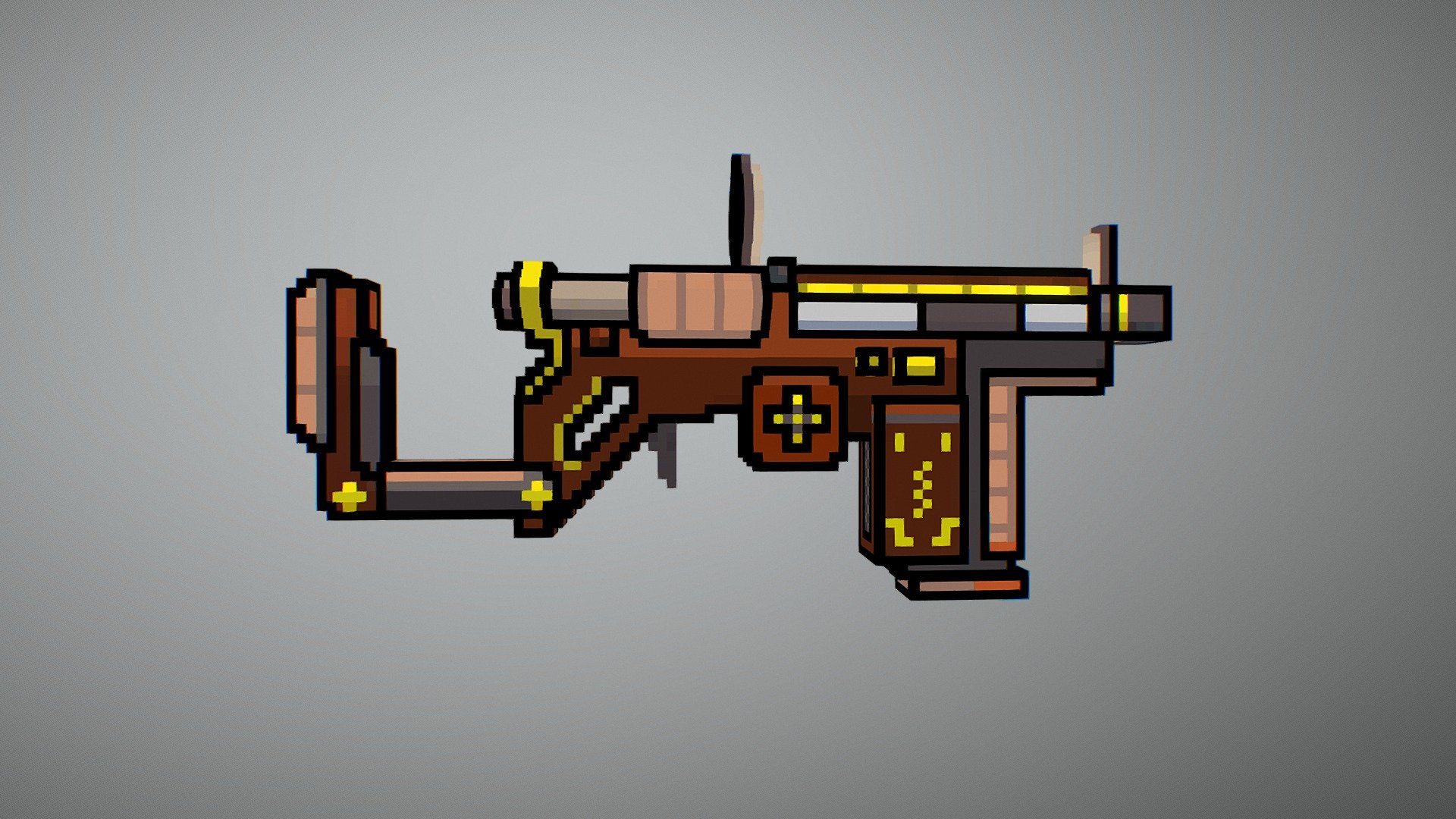 Steampunk gun - 3D model by willhemtier [514604e] - Sketchfab