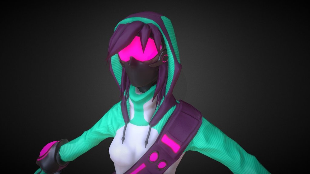Anon Gamer Girl - 3D model by Kedi [514827a] - Sketchfab
