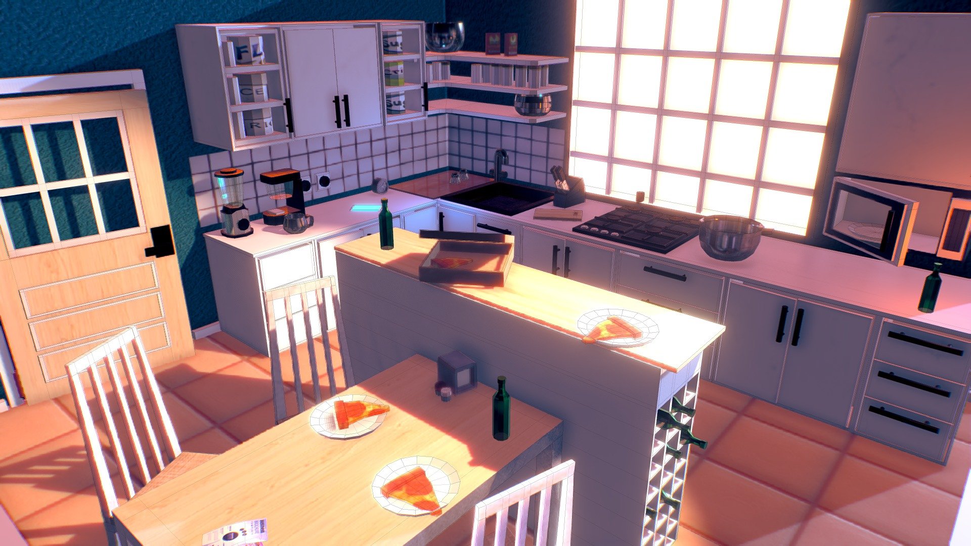 Interior Kitchen Modular Modelling - 3D model by LaveniaLim [5148dec ...