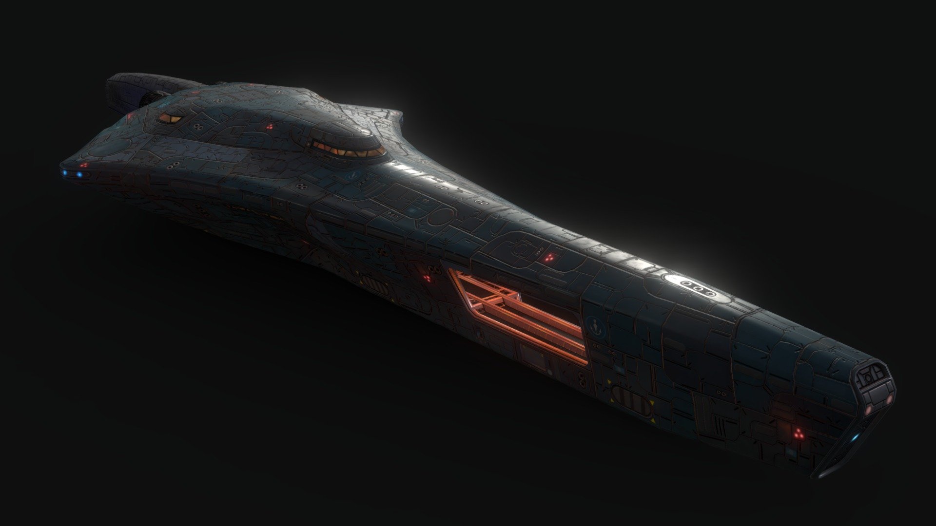 Overlord class Heavy Cruiser - 3D model by Sol (@SolFenty) [514c221 ...