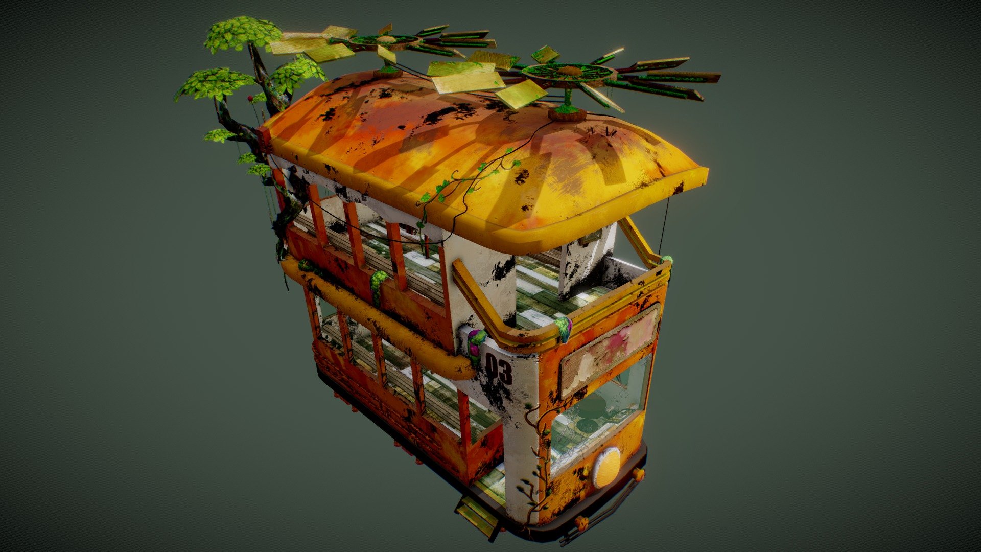 Trolley car - 3D model by Andy (@andygamer.designer) [514cdda] - Sketchfab