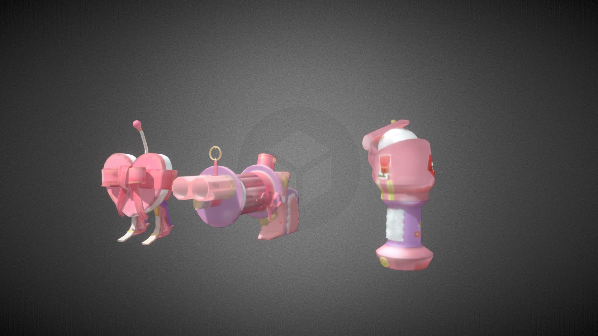 Stylized weapon prop - Girl pink art - - Download Free 3D model by ㅤㅤㅤ ...