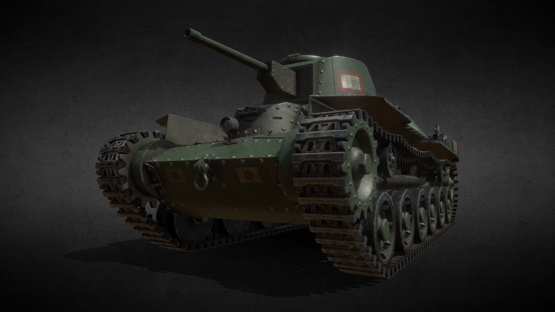 Type 97 Shinhoto Chi-Ha (IJA Medium Tank) - Buy Royalty Free 3D model ...