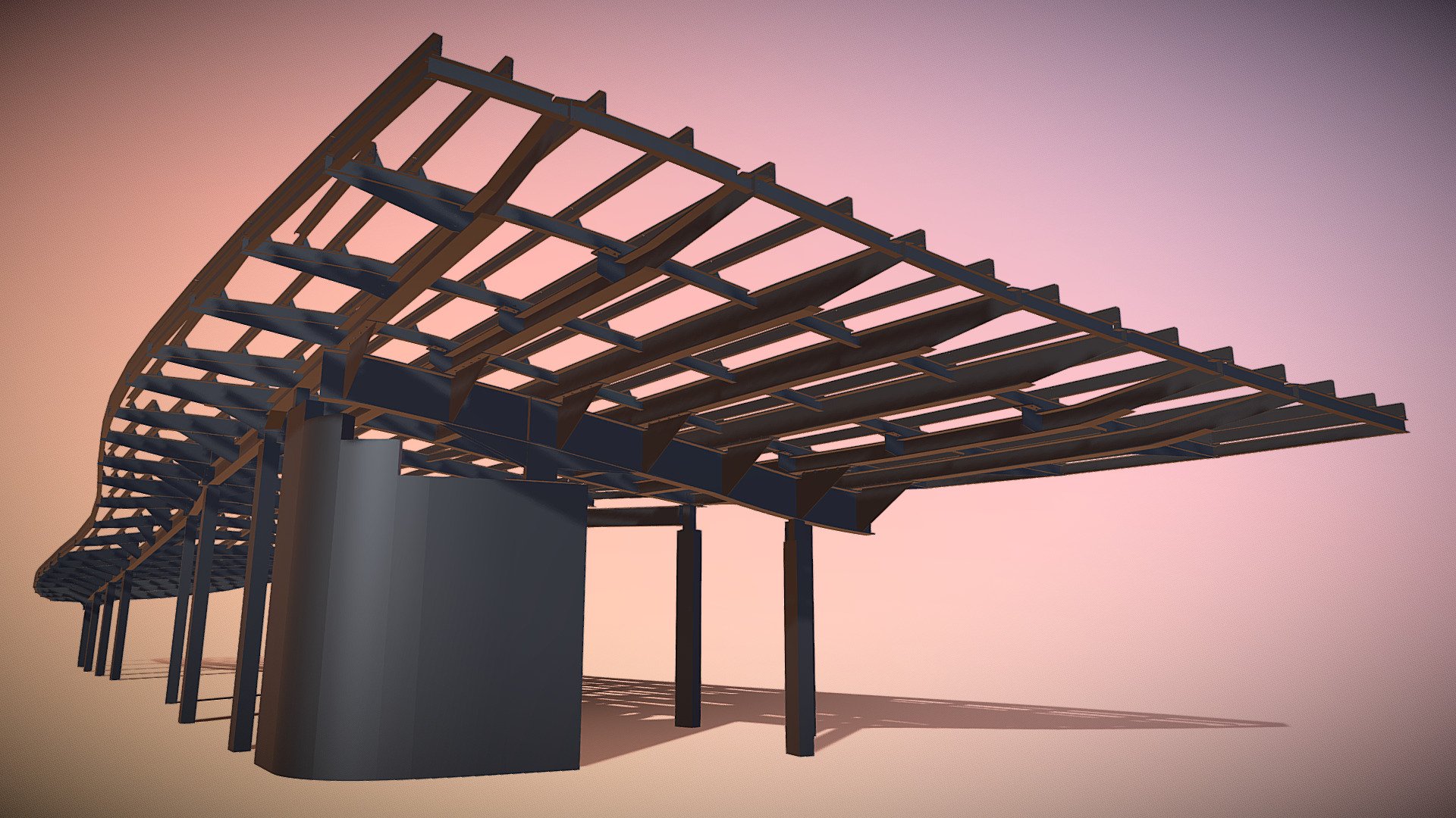 Education Centre - Lower Roof - 3D model by proleed [515621e] - Sketchfab