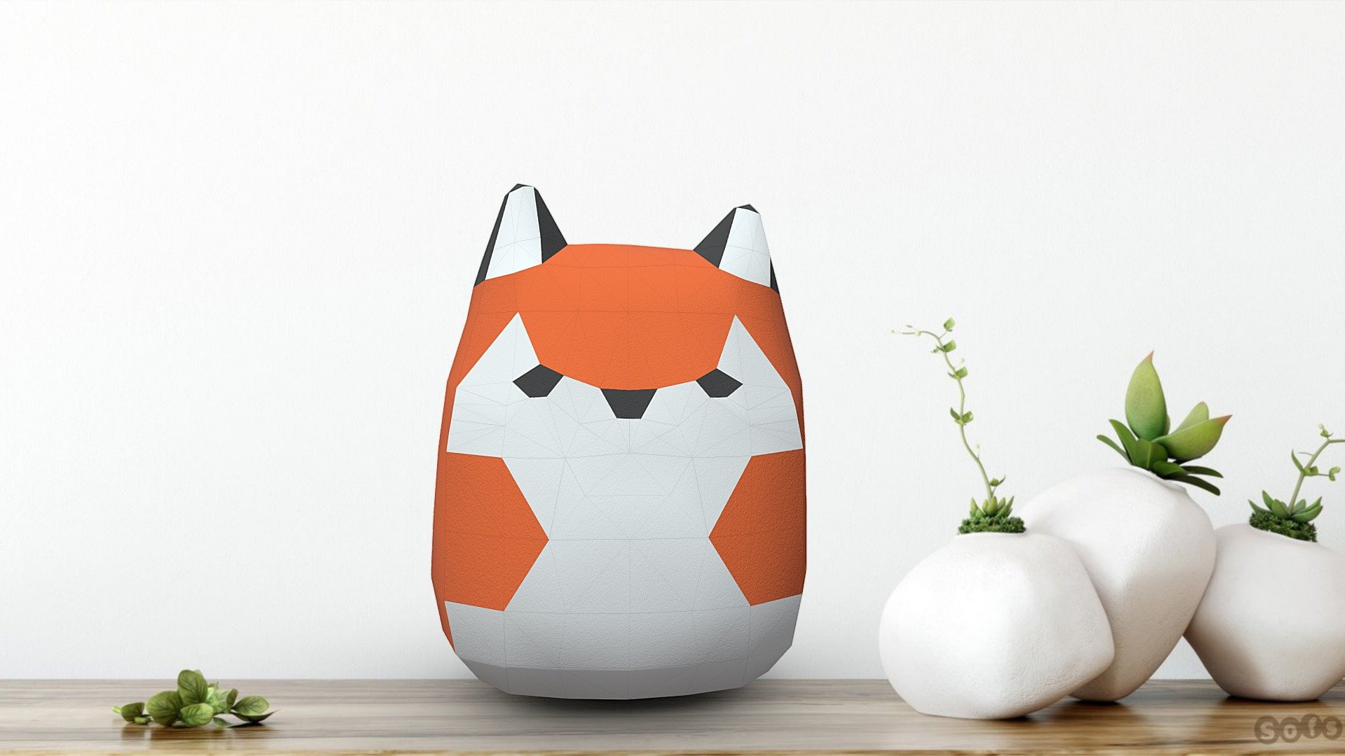 Round plush like Fox by Sofs - 3D model by Sofsdesigns [515d383 ...