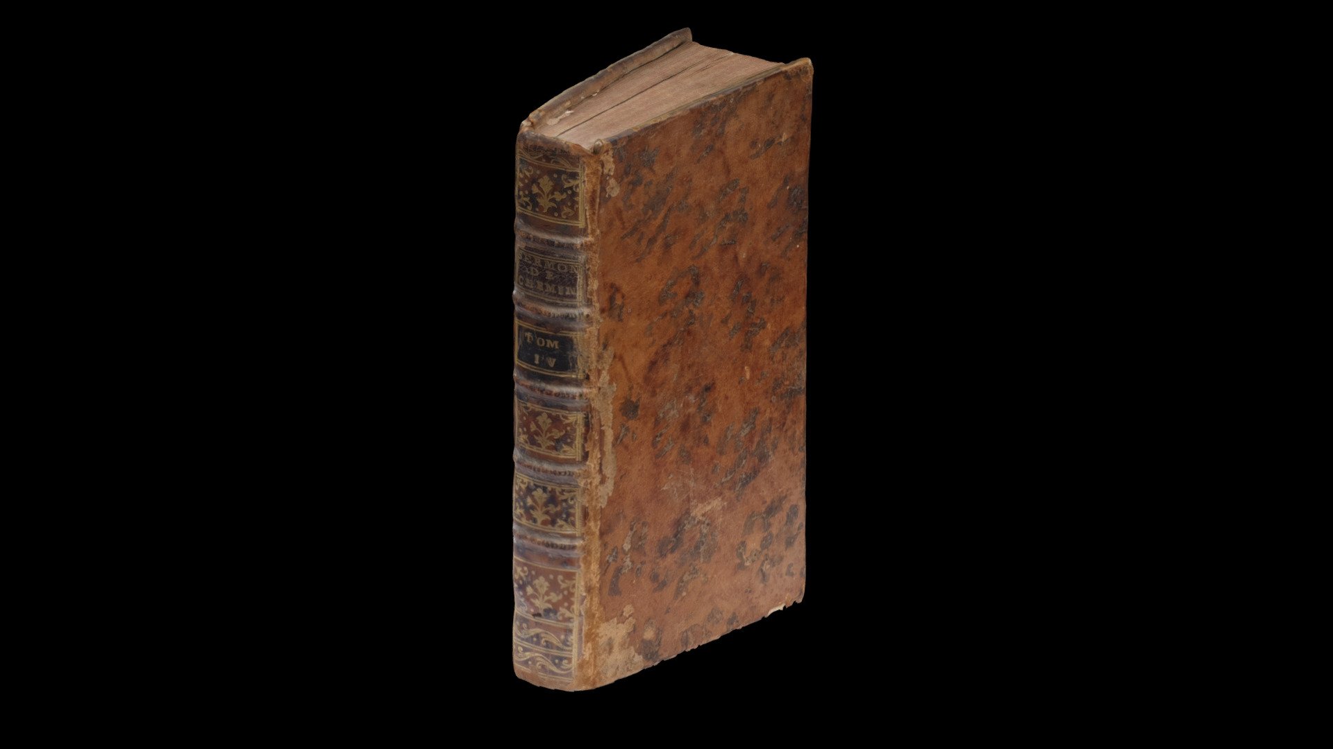 Old antique leather book 18th c Livre Ancien 18e - 3D model by vv37 ...