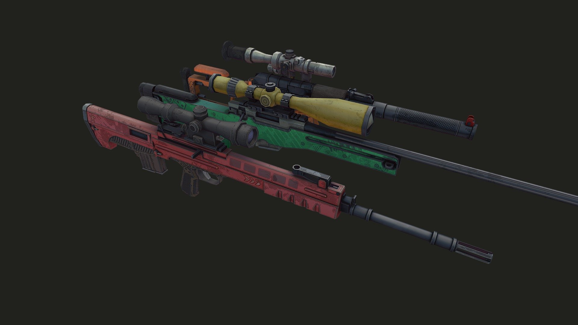 Sniper rifle - 3D model by Johnny Starkov (@JohnnyStark) [515def7 ...