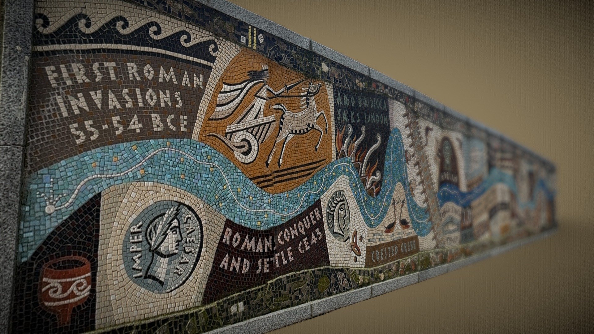 Queenhithe Dock Mosaic - 3D model by Thomas Flynn (@nebulousflynn ...