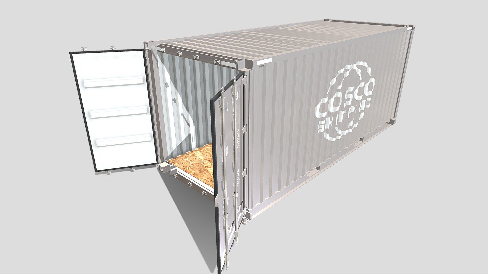 20ft Shipping Container Cosco Shipping v2 - Buy Royalty Free 3D model ...