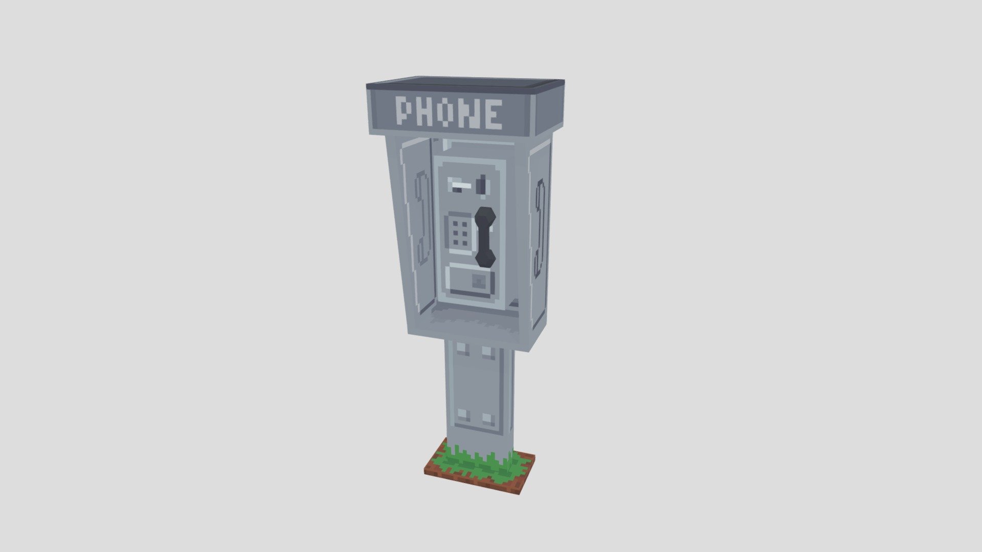 Low poly payphone - 3D model by macka1080 [51689c5] - Sketchfab