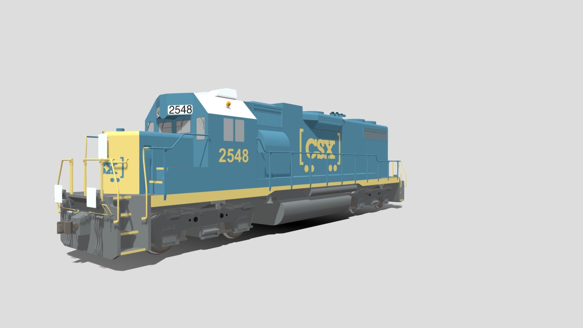 EMD GP38-2 - CSX - Download Free 3D model by zairiq zairiq (@zairiqzairiq) [516d97a] - Sketchfab