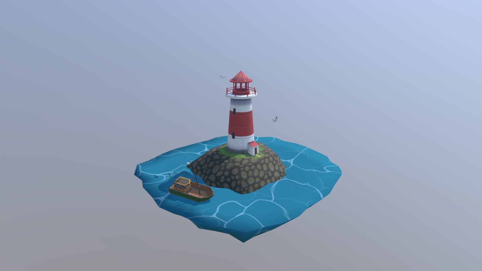 Lighthouse Island - 3D model by OctoDojo [516f1c9] - Sketchfab
