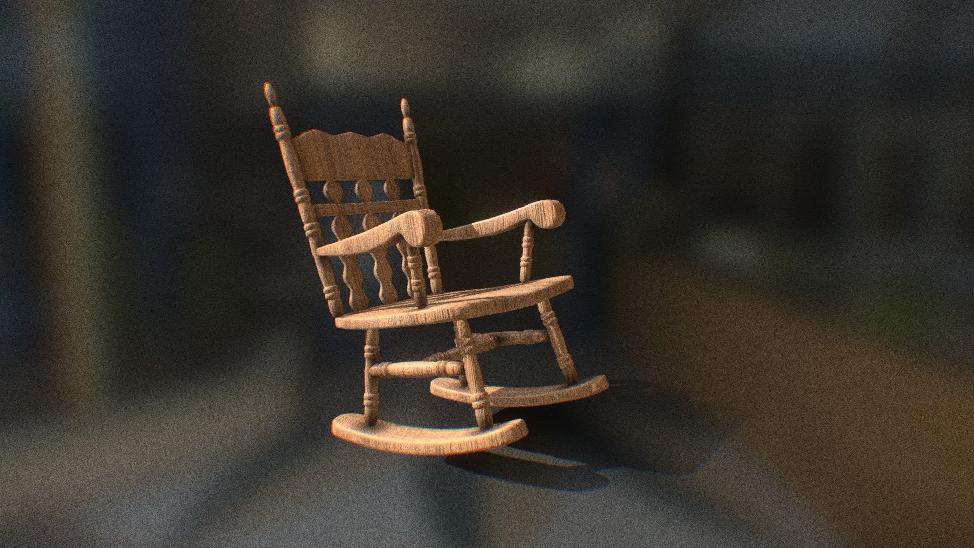 Medium Poly Cartoon Rocking Chair - Buy Royalty Free 3D model by Toon ...