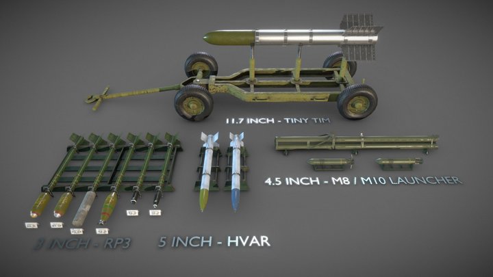Unguided-rocket 3D models - Sketchfab