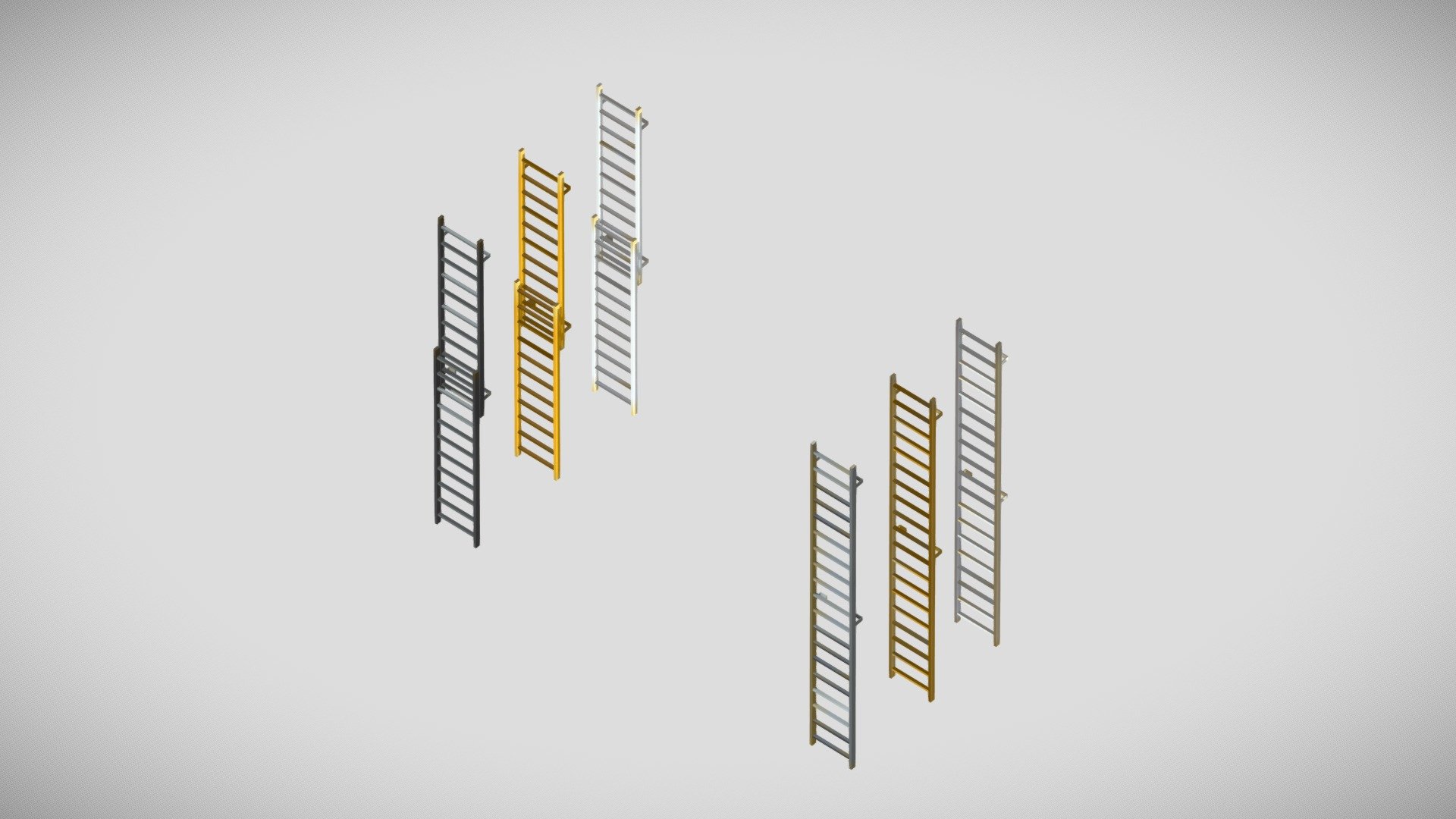 Vertical and Extendable Access ladders - 3D model by Maliw Digital ...
