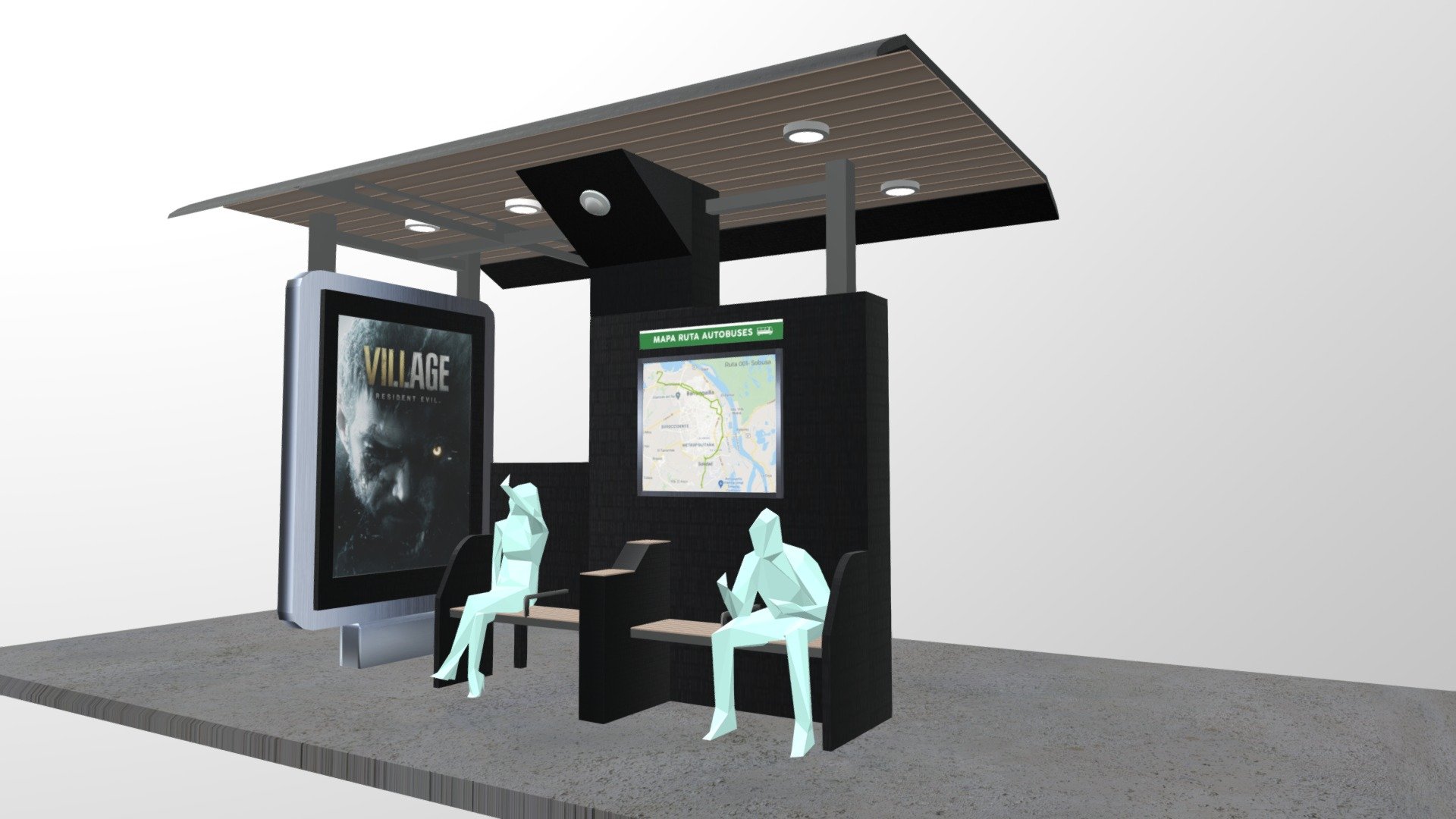 Bus stop redesign - Download Free 3D model by Miguel.diaz16 [51758e4 ...