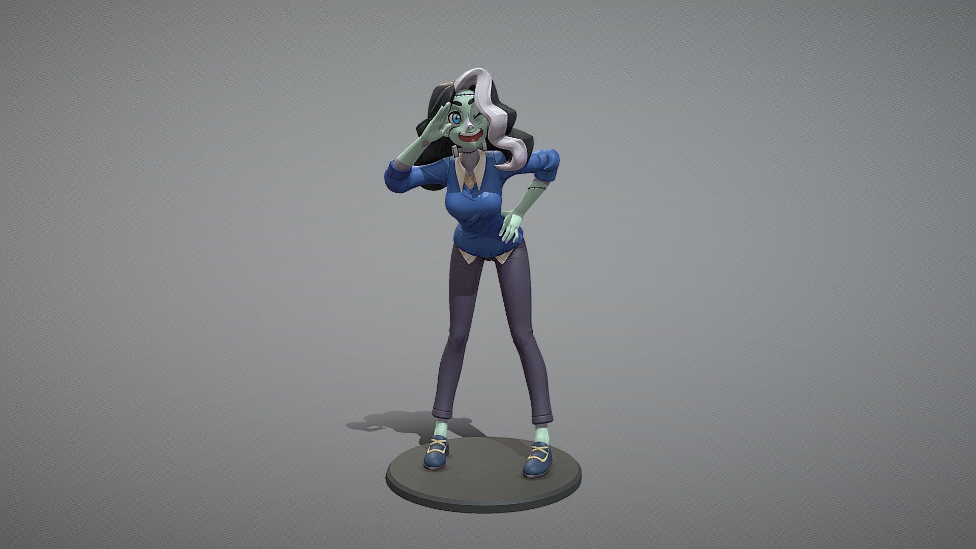 Vicky pose A - Buy Royalty Free 3D model by unigame.studio [5176893] - Sketchfab Store