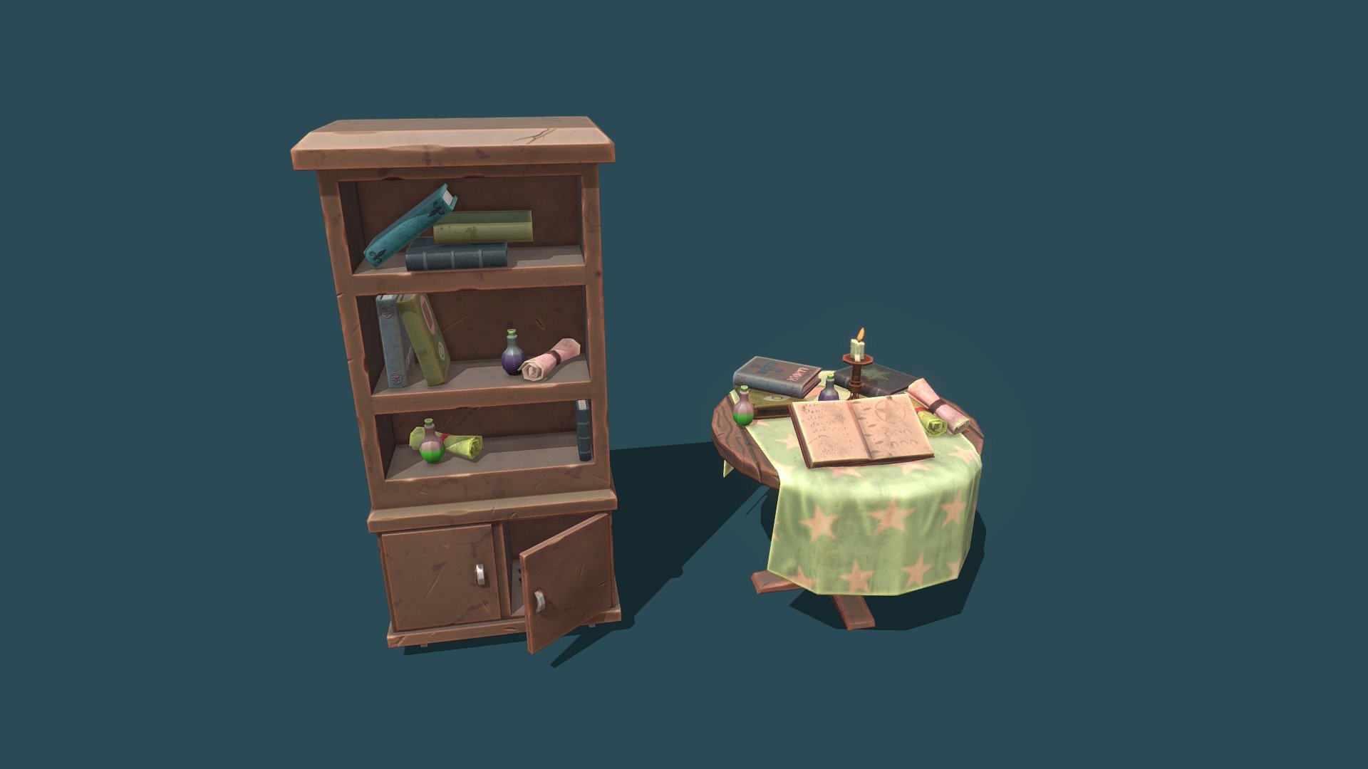 Stylized Low Poly Library - 3D model by Murat Can ÜNAL (@avanar ...