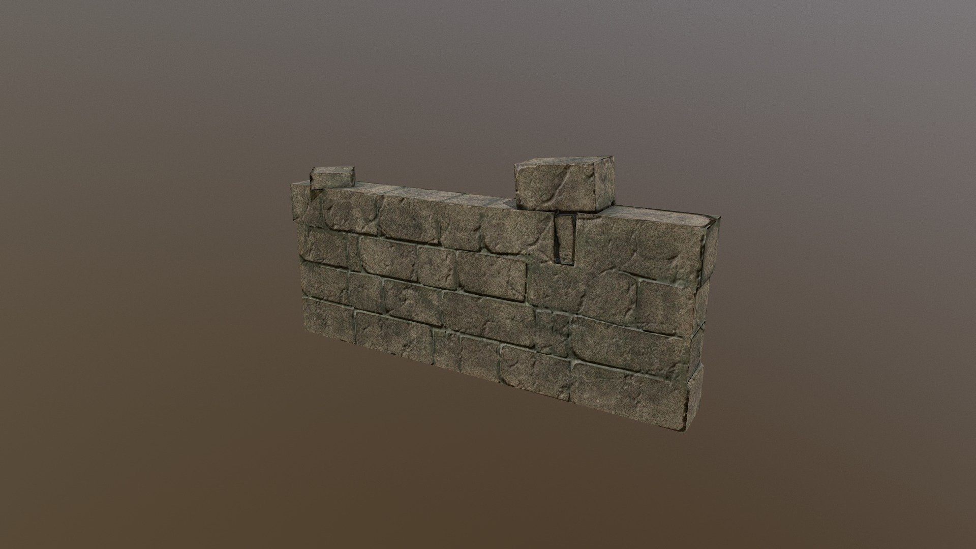 Ancient Ruins Optimized - Medium Wall (Low Poly) - Buy Royalty Free 3D ...
