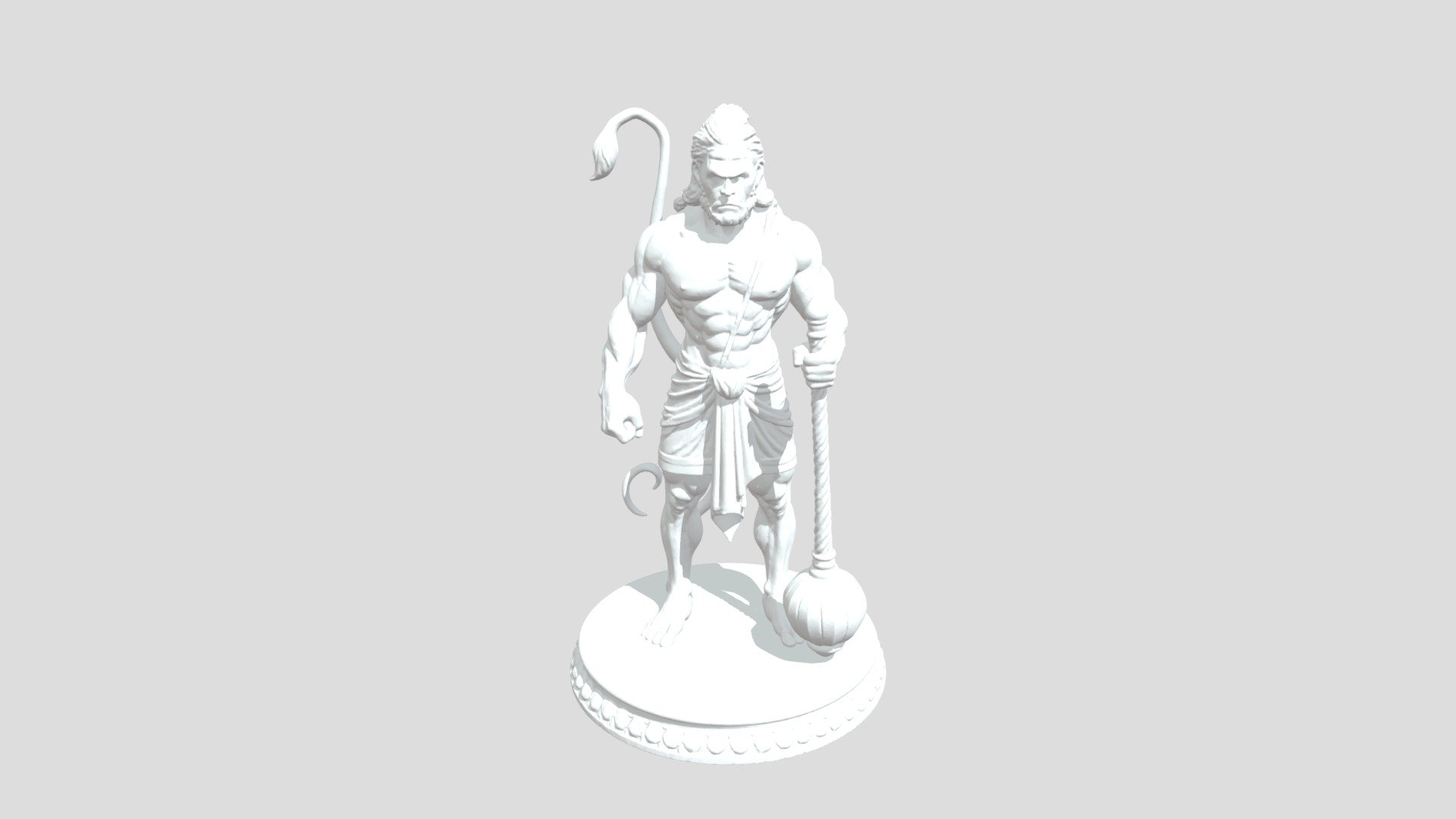 Hanuman Statue - 3D model by debajyotiwork2 [517c650] - Sketchfab