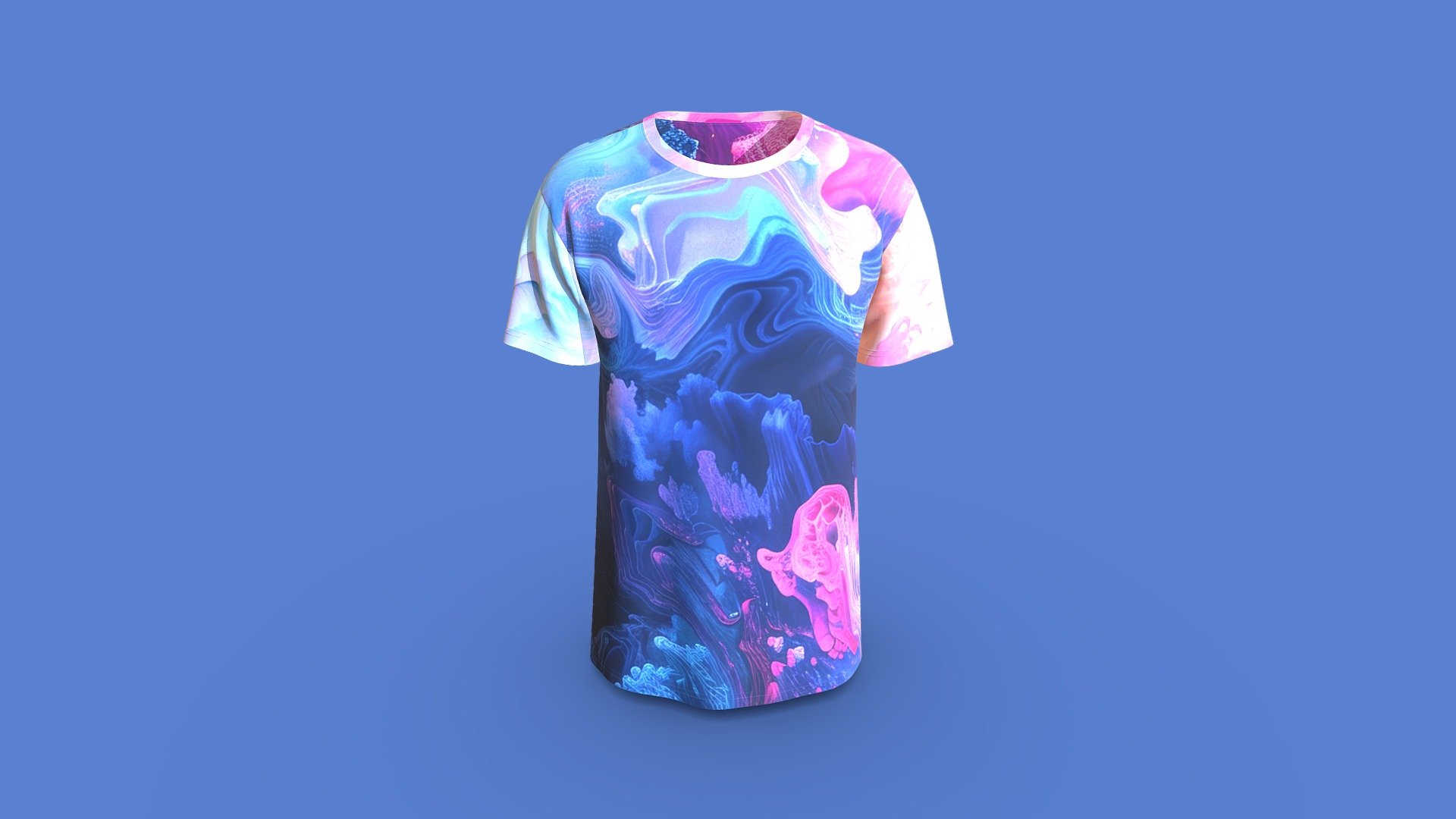 Color Printed Tee Design - Buy Royalty Free 3D model by Apparel-Fashion ...