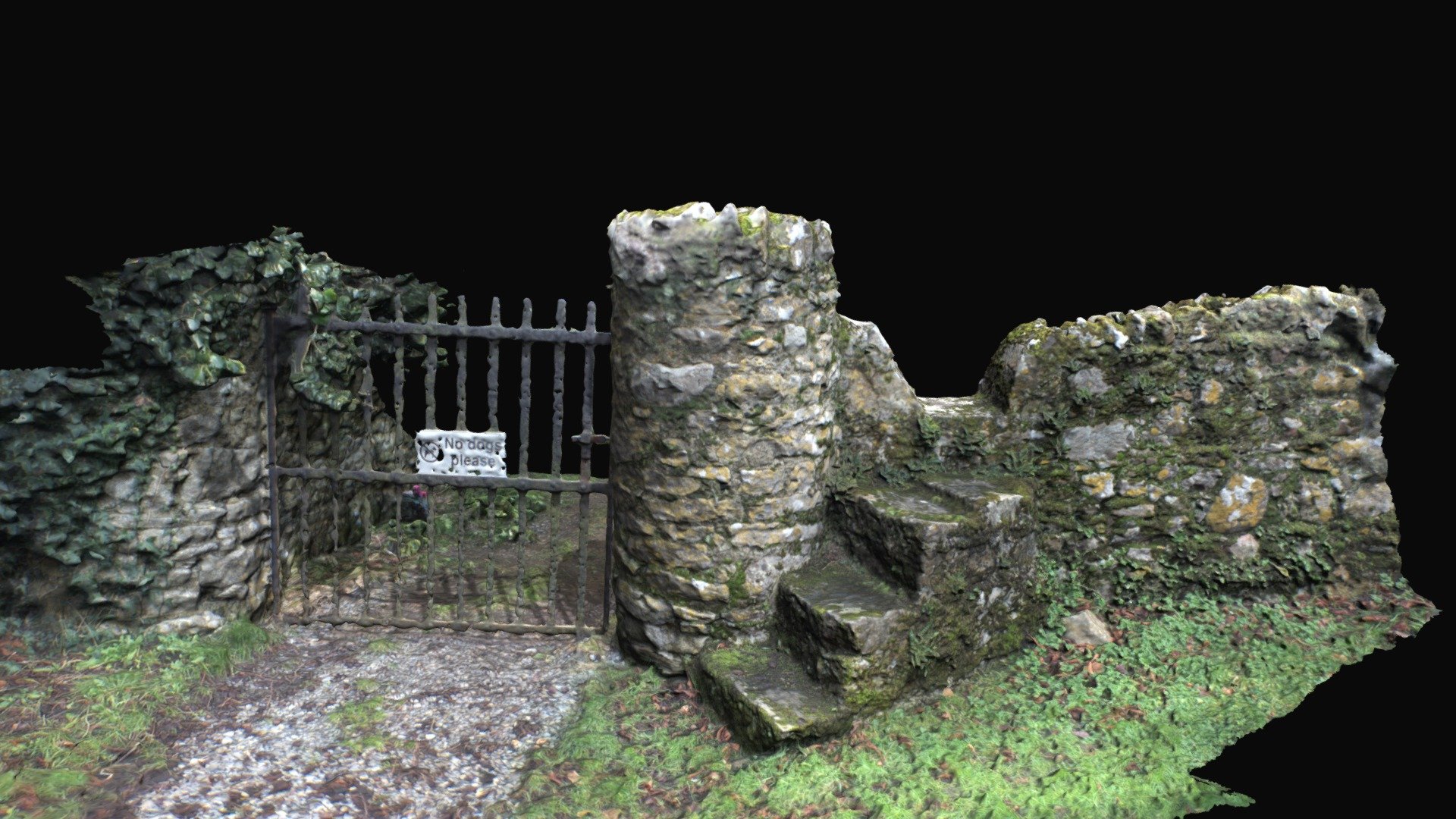 Dromineer Graveyard (TN014-004004-) Wall - Download Free 3D model by ...