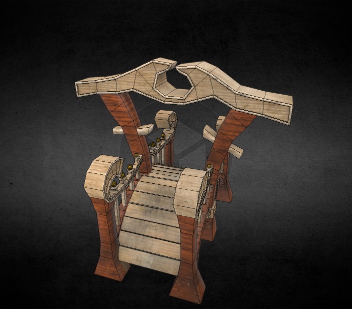 Fantasy bridge - 3D model by leodeodefo [5186868] - Sketchfab