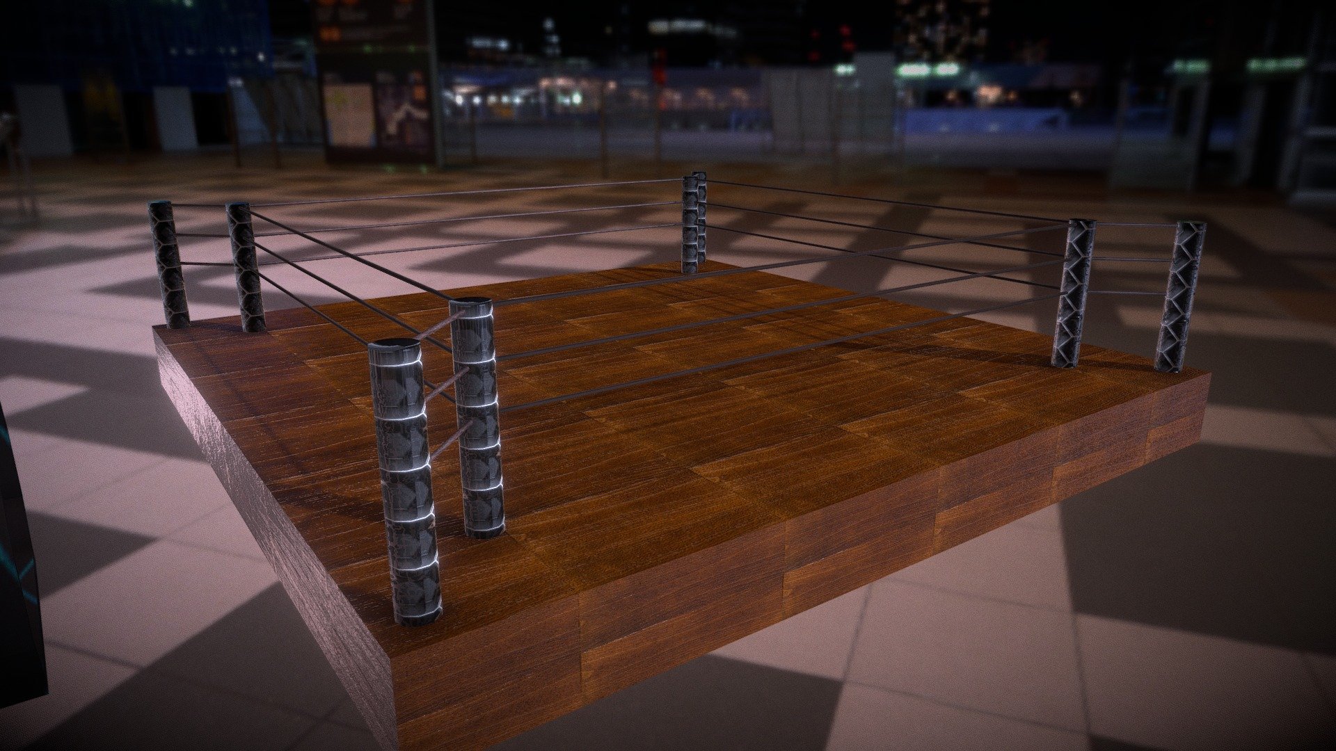 Professional Boxing Ring Arena - Download Free 3D model by Inditrion ...