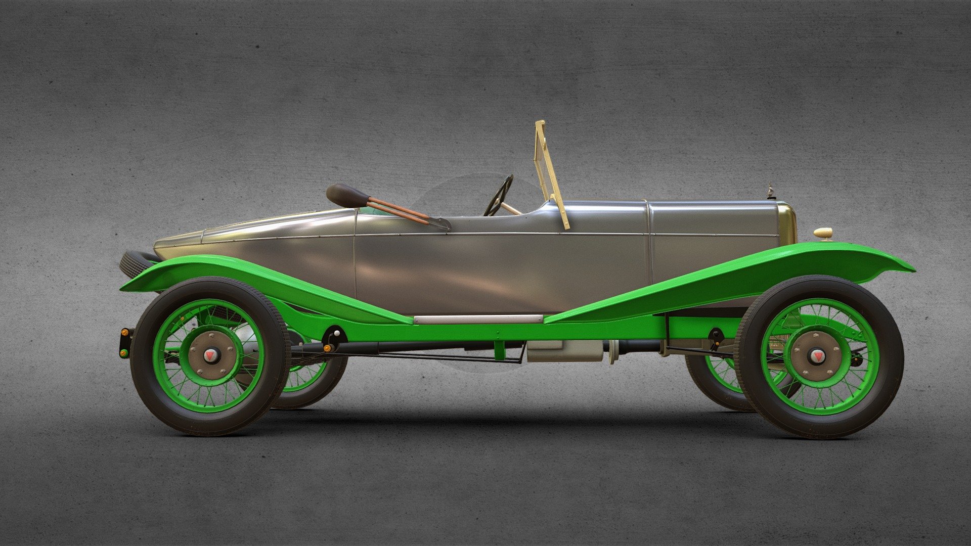 Retro Car Classic Vintage Alvis 1925 - Download Free 3D model by ...