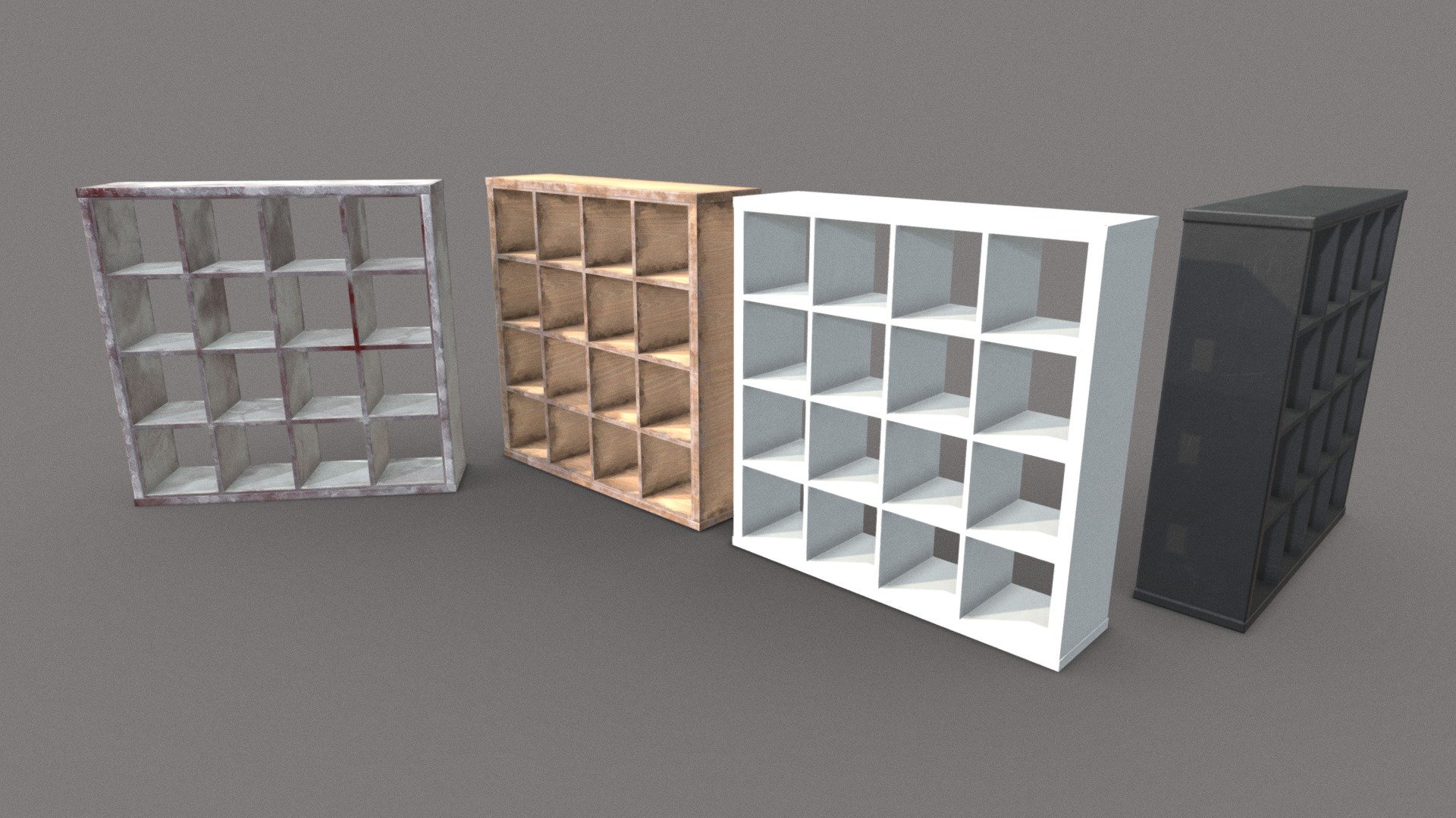 Square shelving unit collection - Buy Royalty Free 3D model by Sousinho ...
