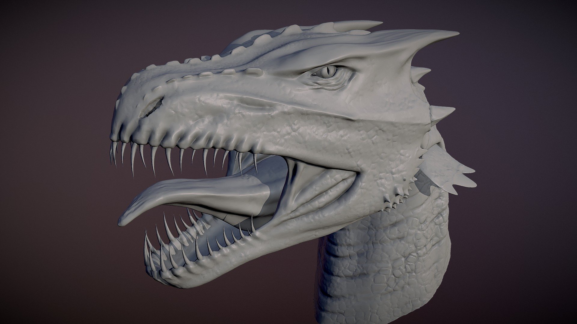 Sculpt January 2018 - 26 Dragon Head - Buy Royalty Free 3D model by ...