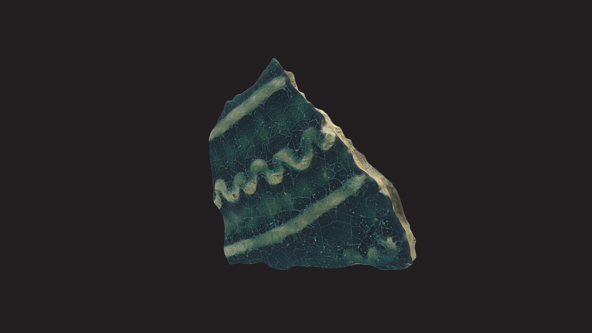 Glazed Pottery Fragment - 3D model by Cleveland Museum of Natural ...
