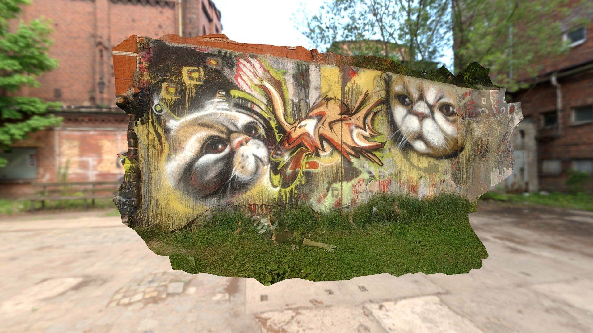 Cat Graffiti - Download Free 3D model by svLimones2 [51932f6] - Sketchfab