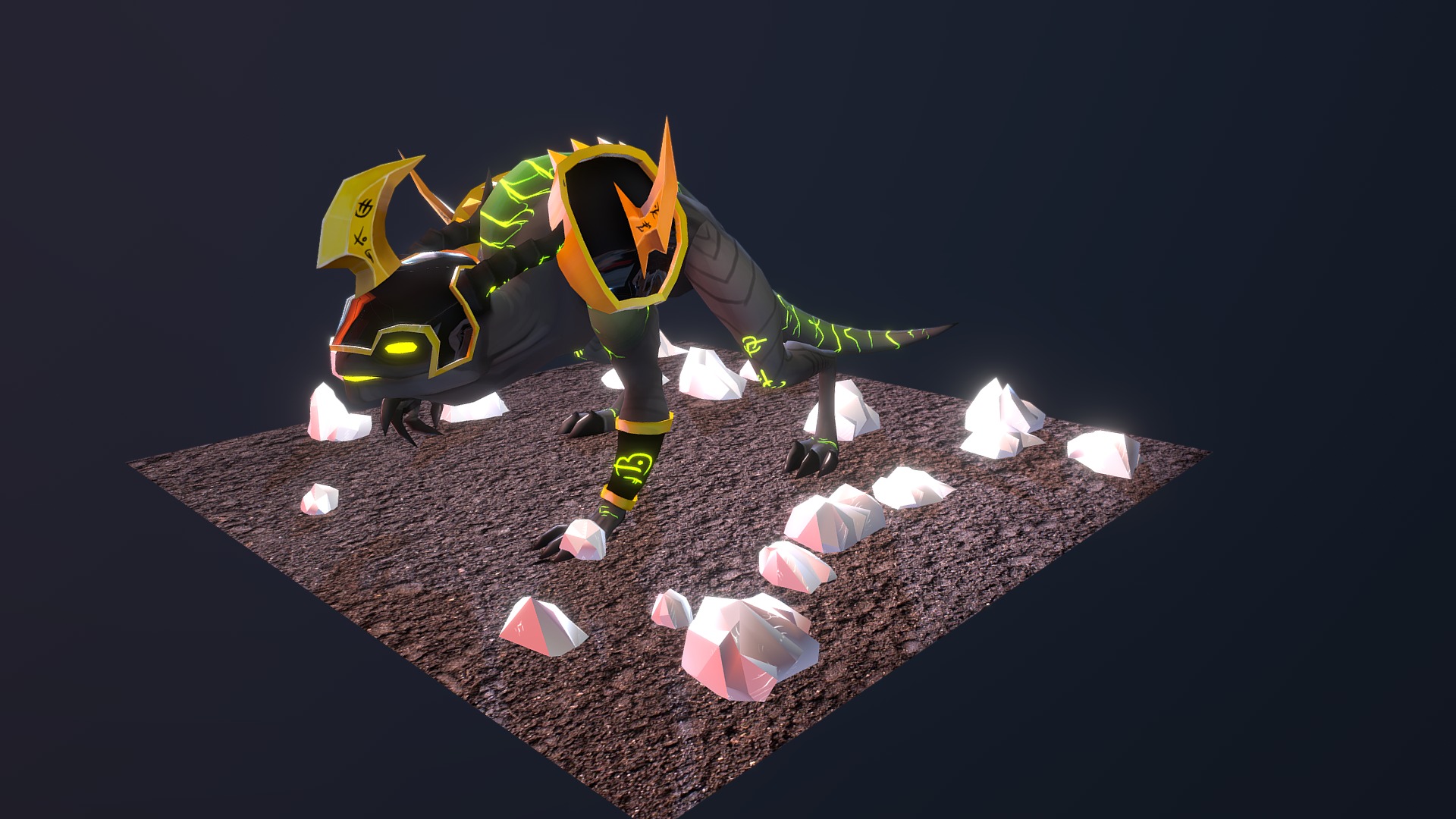 Demon model (handpainted) - 3D model by SentientCrafter [51996cf ...
