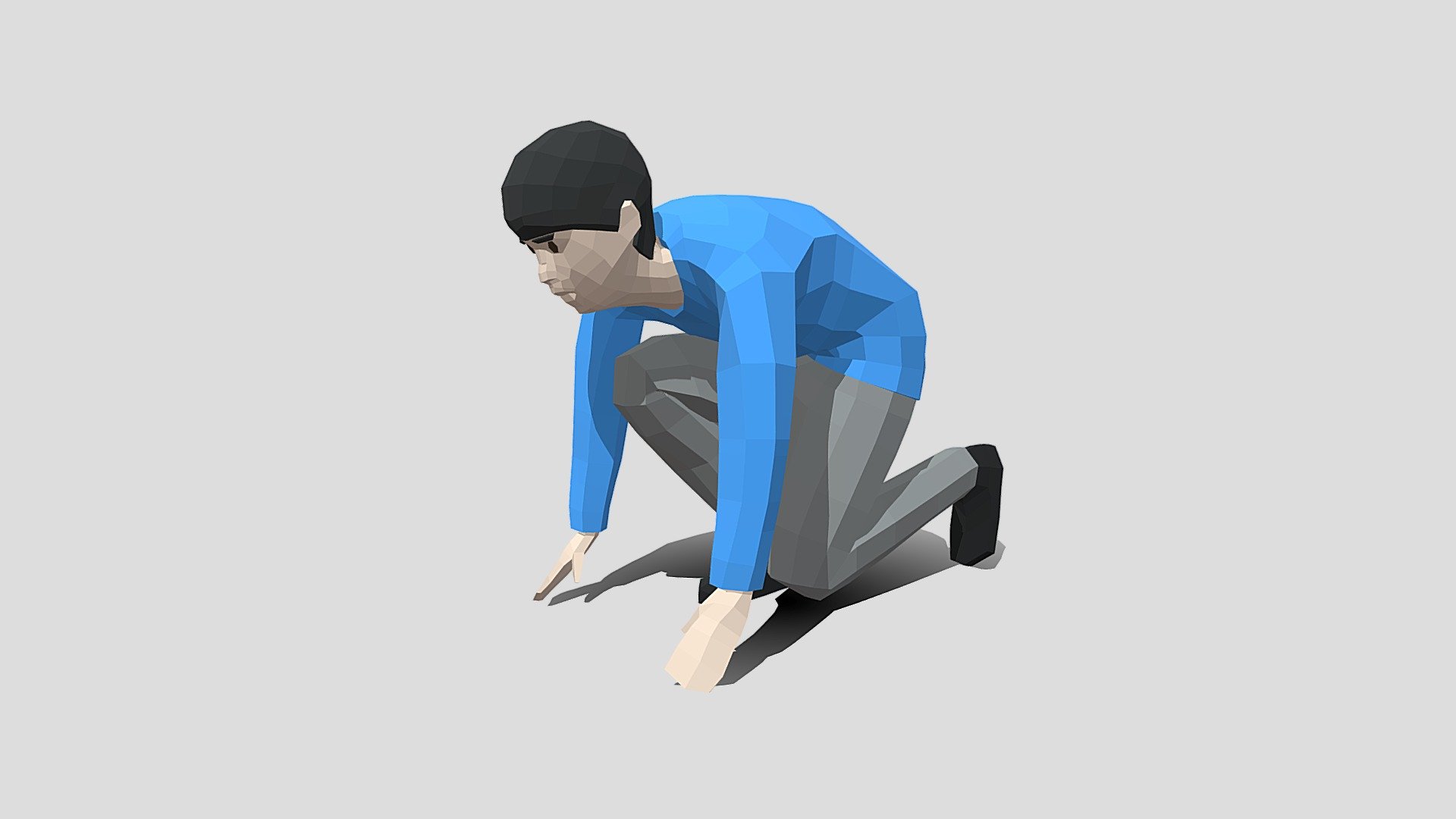 Low Poly Kid Starting Position - Buy Royalty Free 3D model by chroma3d ...