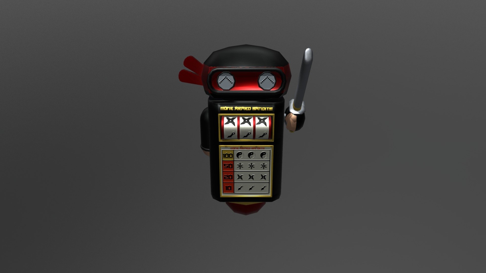 Ninja - One Armed Bandit - Art Test - Ian Wallis - 3D model by IanVault ...