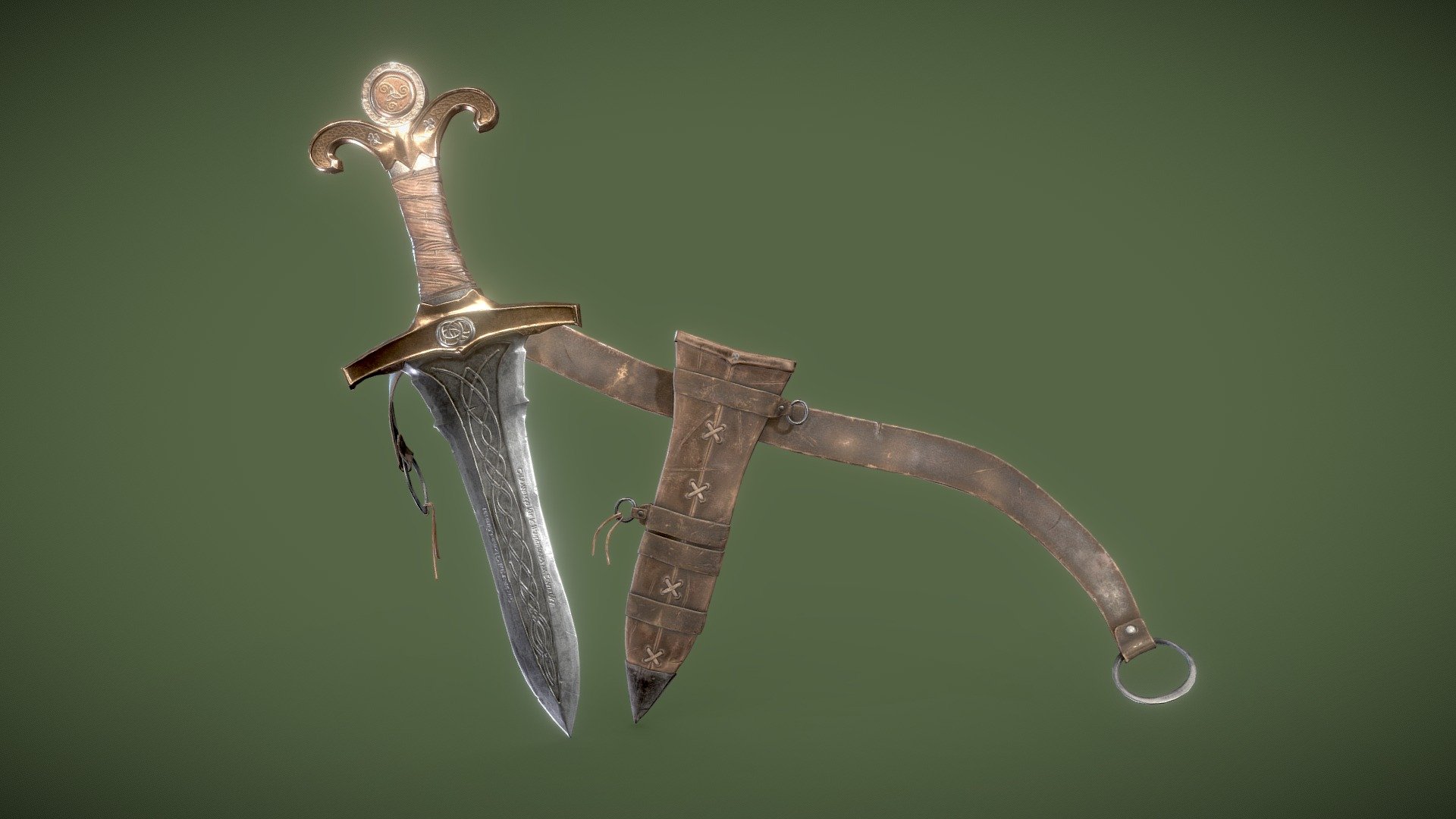 Celtic Dagger and Steath - 3D model by Stefano Vietina (@stefanovietina ...