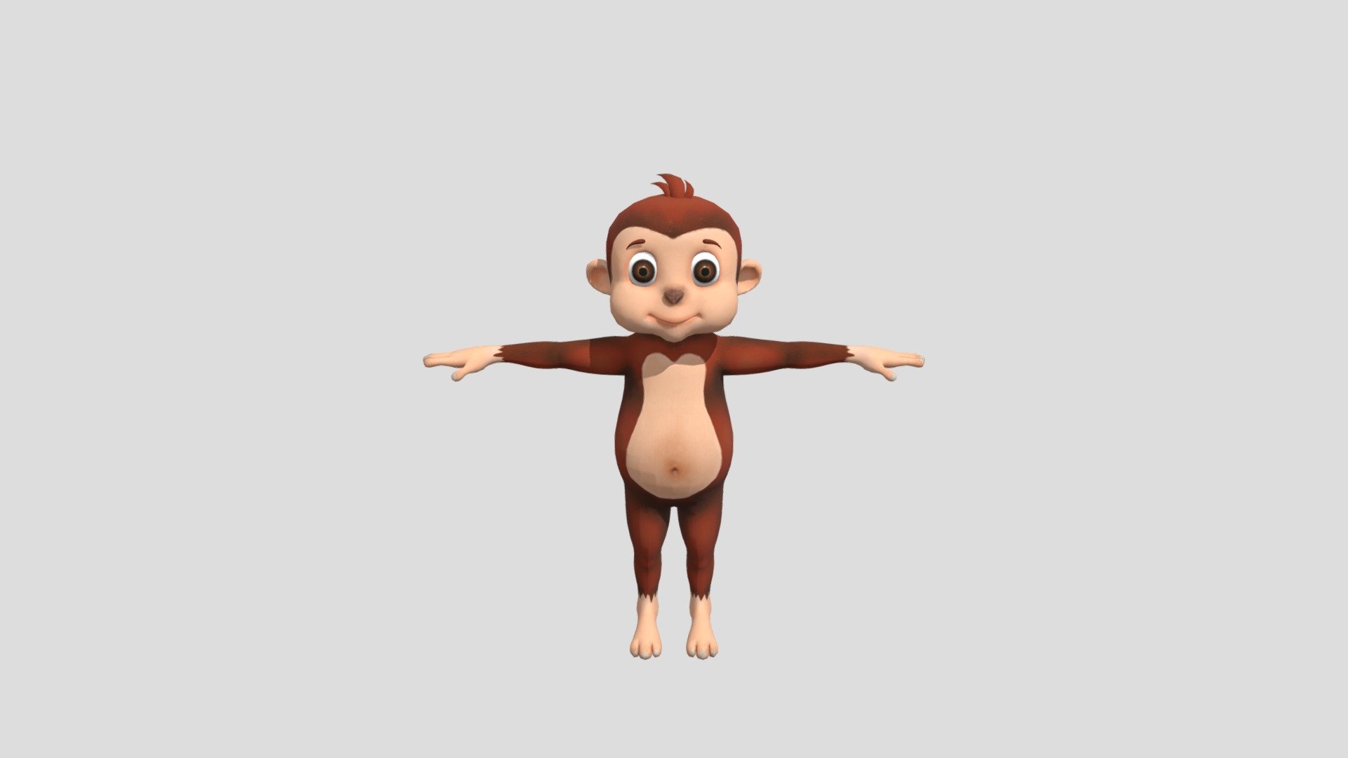 Brown Monkey - 3D model by creative.avl [51b8aaf] - Sketchfab