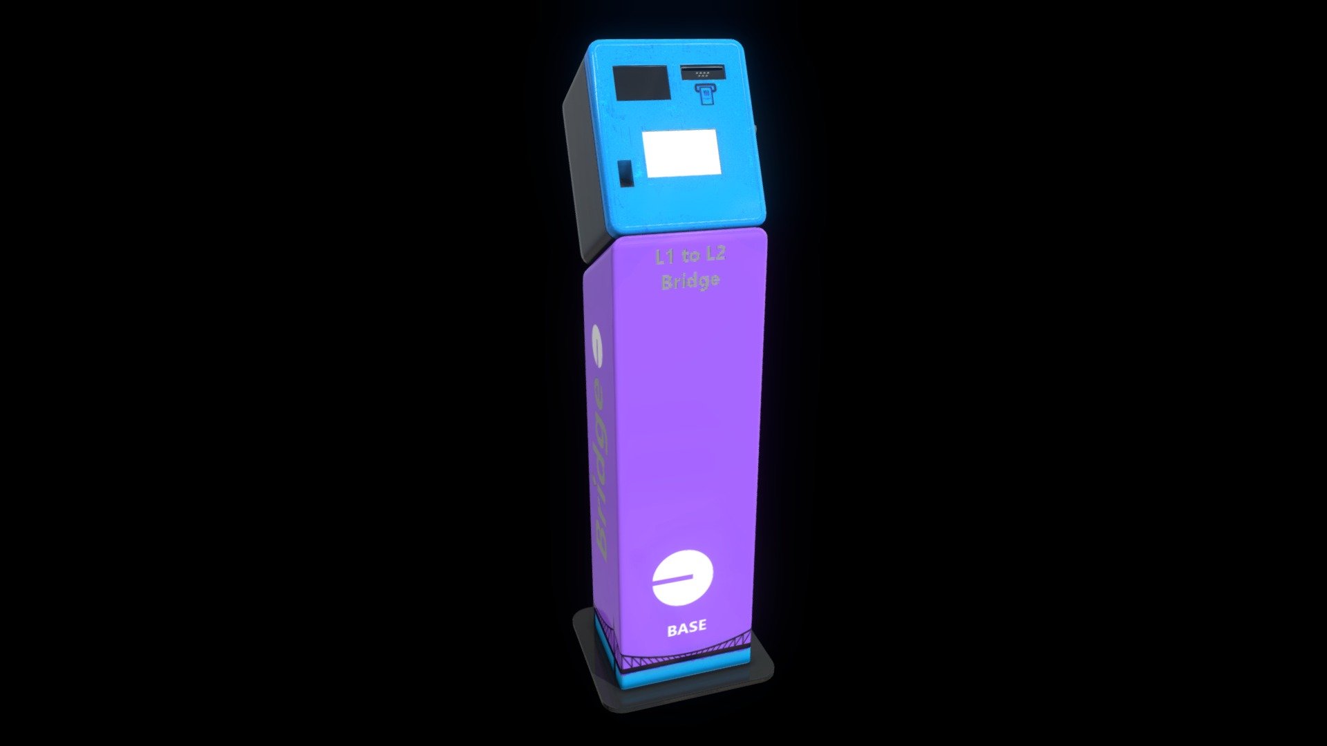 ETH to BASE bridge L2 ATM Changemachine - Download Free 3D model by ...
