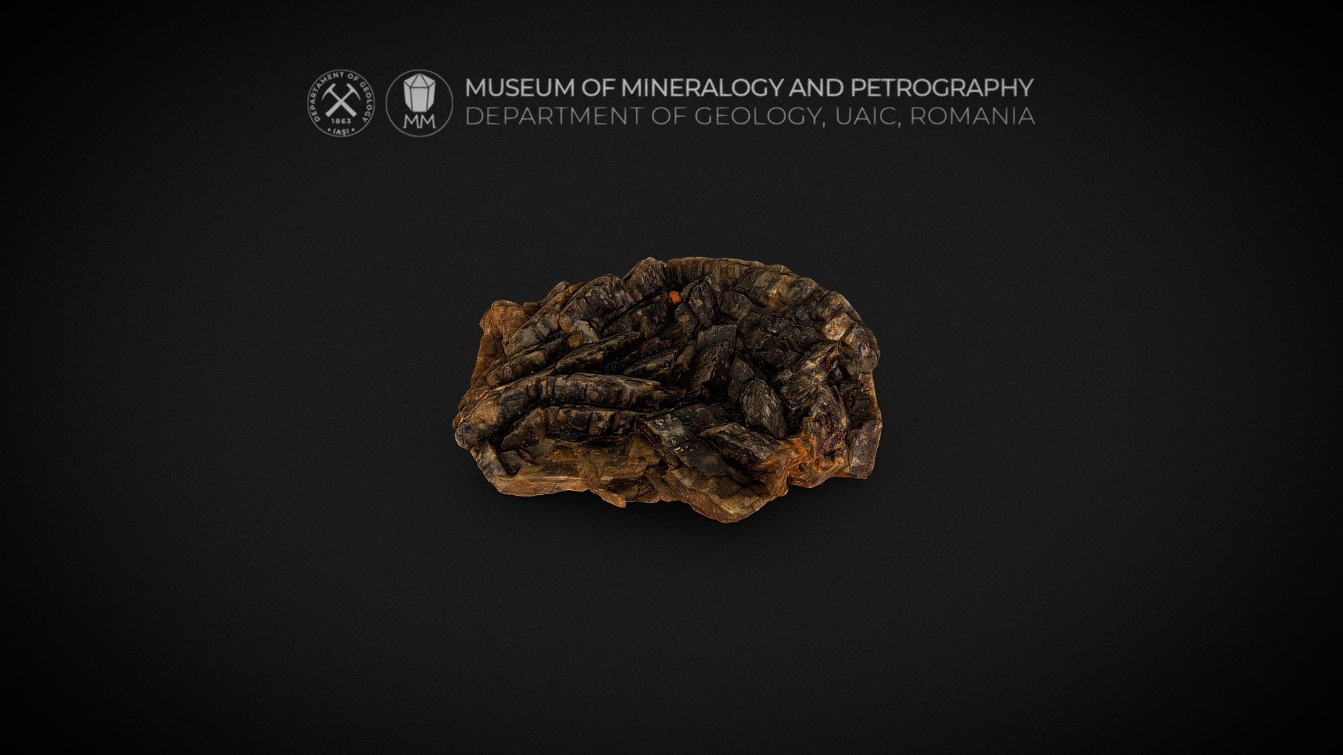 Siderite crystals with Chalcopyrite snowflakes - 3D model by Museum of ...
