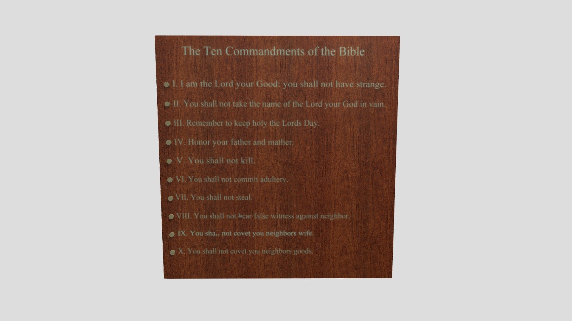The Ten Commandments Of The Bible - 3D model by FernandoLavado [51baf63 ...