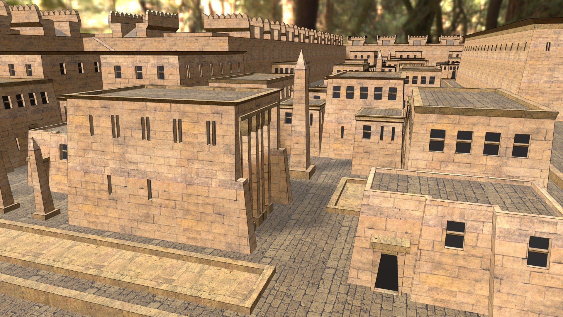 Egyptian City - Download Free 3D model by Pasha (@Pasha.) [51bf14d ...
