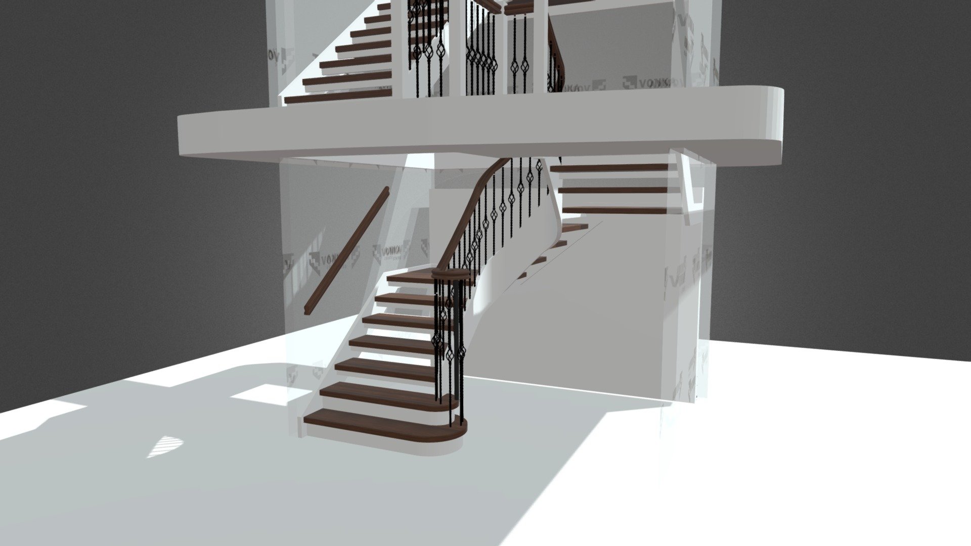 Alina - V5a - continuos handrail - Download Free 3D model by Vonka ...