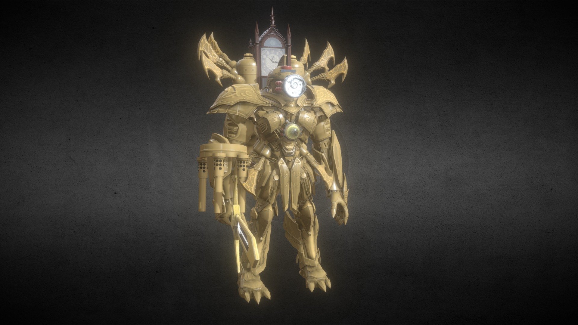 Swordsman clock titan - Download Free 3D model by photon (that one ...