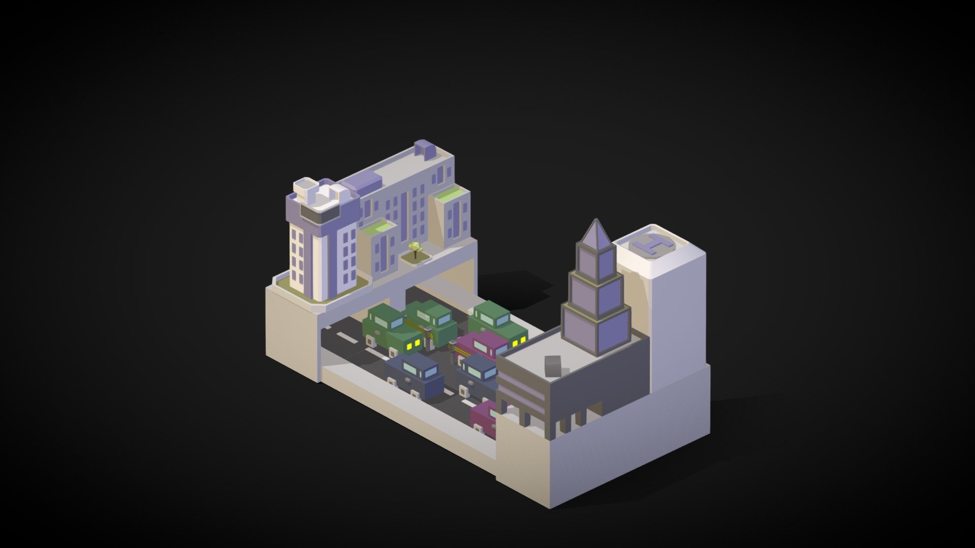Cityscape - 3D model by Jasmine Simon (@JasmineGriffiths) [51c7eb6 ...