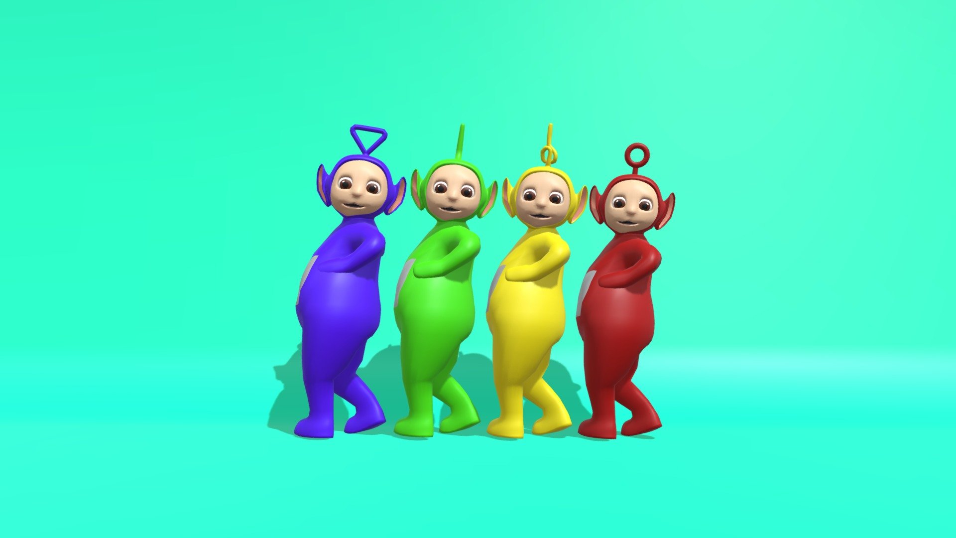 Teletubbiler - 3D model by cizeresra [51cc83c] - Sketchfab