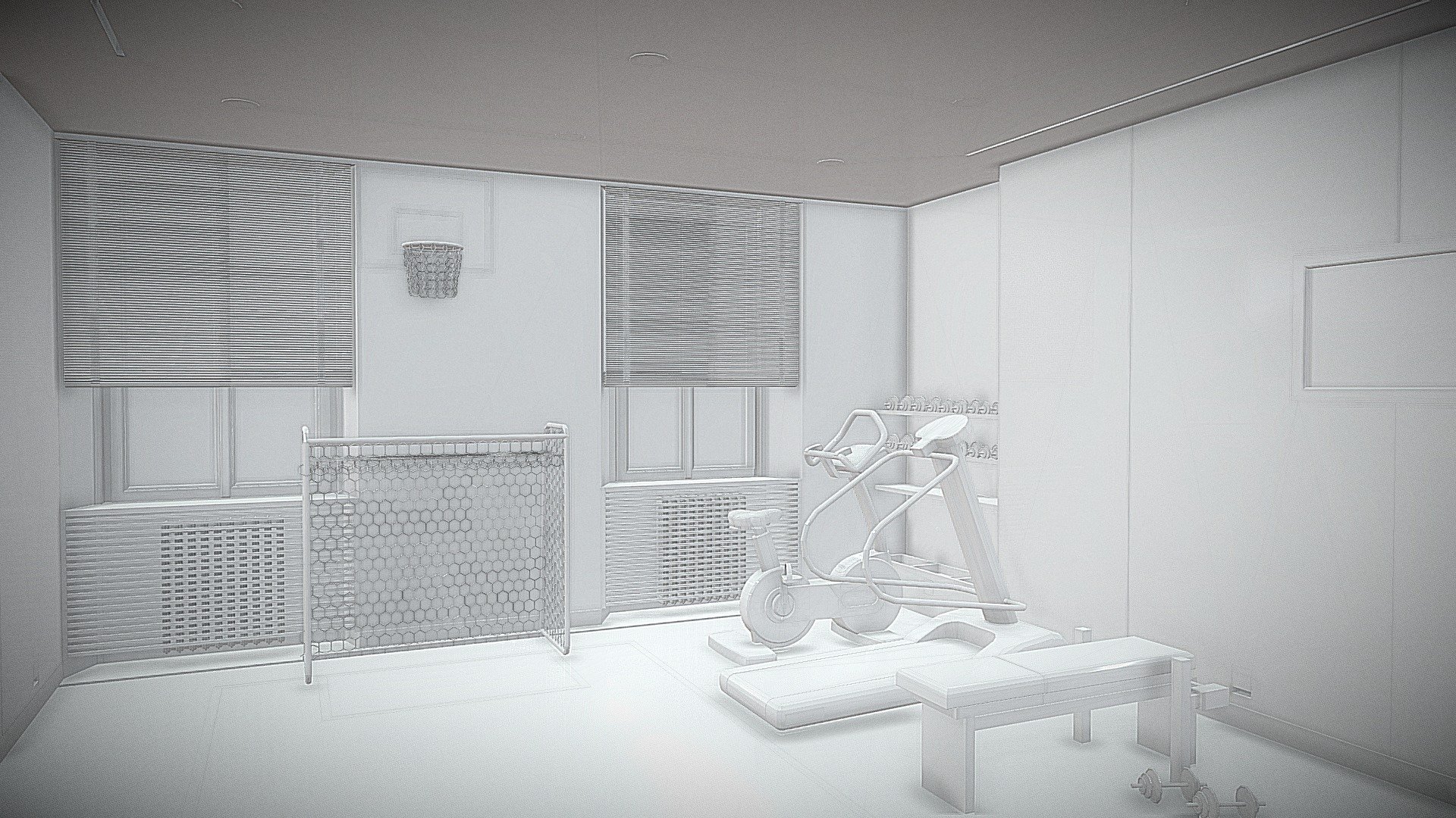 Home gym - Download Free 3D model by vixen3D [51ce601] - Sketchfab